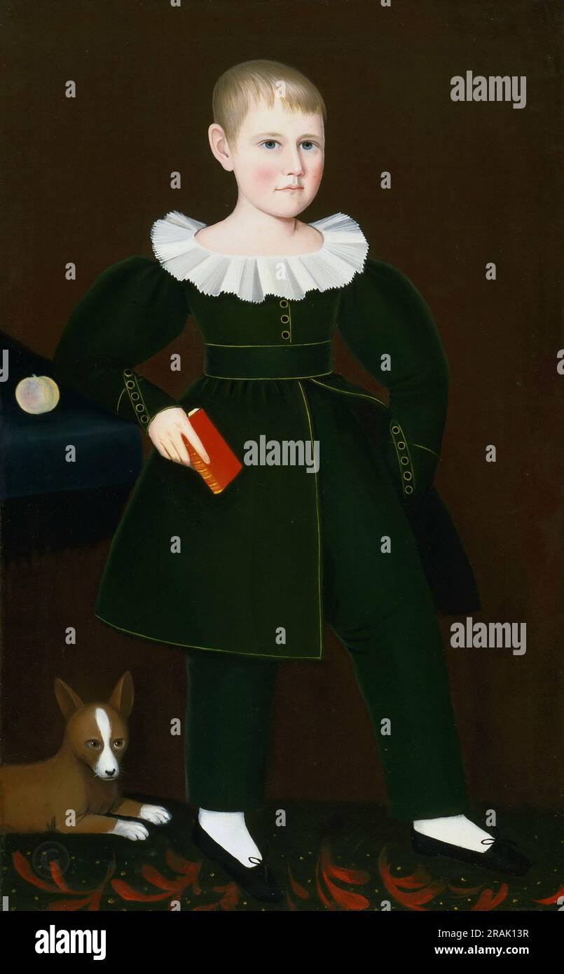 Ammi Phillips, American, 1788-1865 -- Aaron D. Smith 1836 Stock Photo ...