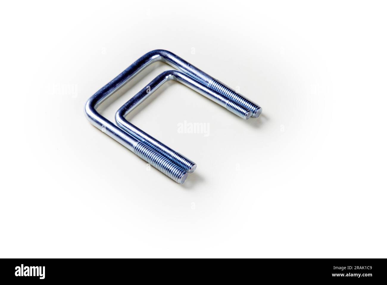 steel screws on a white background Stock Photo - Alamy