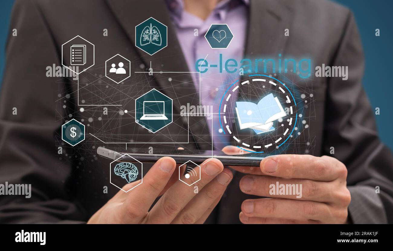 E-learning and Online Education for Student and University Concept ...