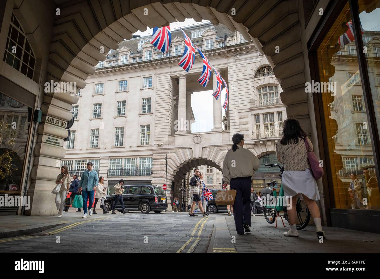 London- June 2023: London street scene off Regent Street in the West ...