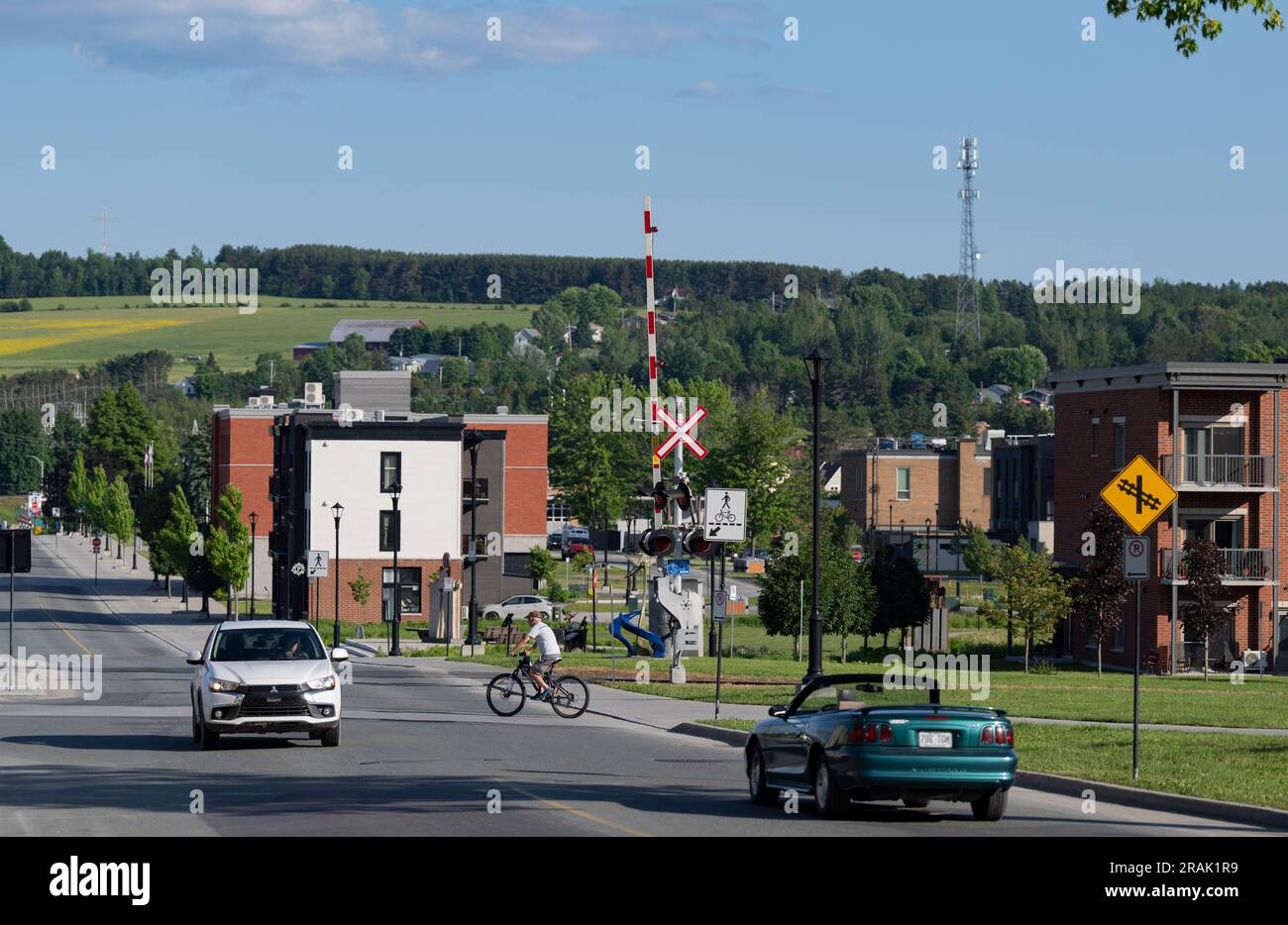 Lac Megantic, Canada. 22nd June, 2023. The downtown core of Lac ...
