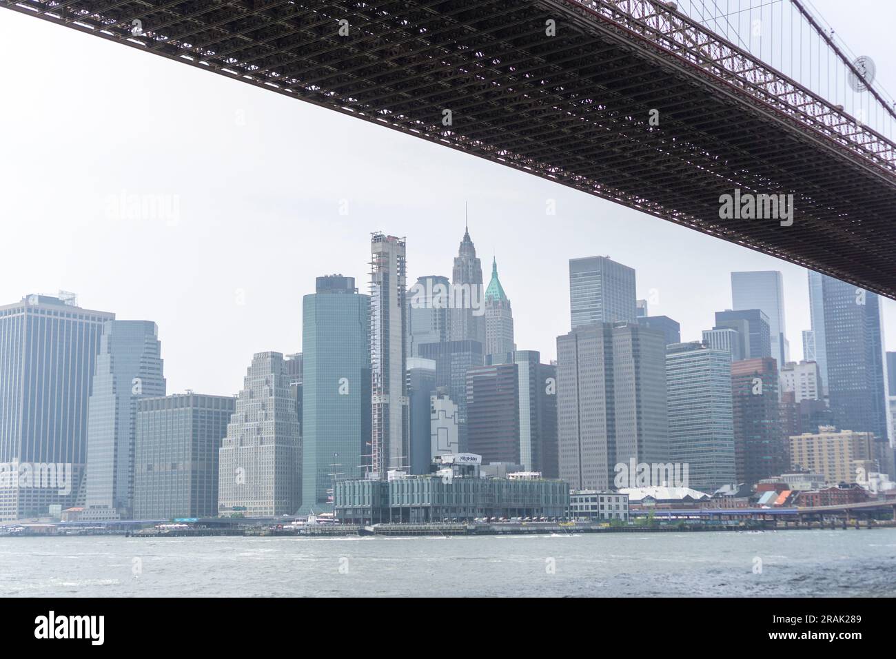 Smoky haze across the harbor in New York on Saturday, July 1, 2023 ...