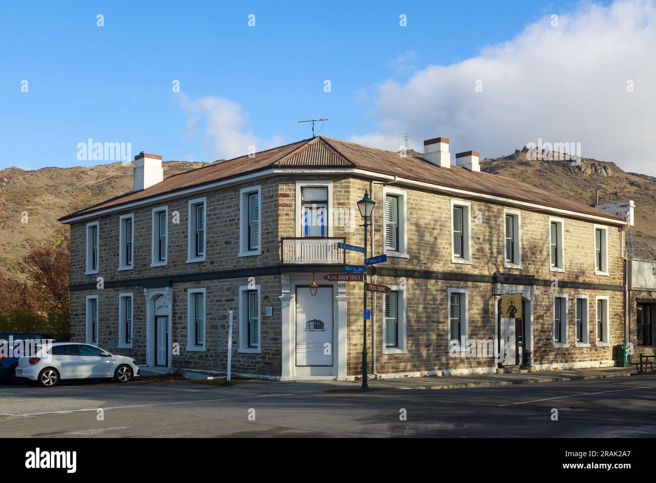 The Lord Clyde Hotel, a historic Victorian building in the small town ...
