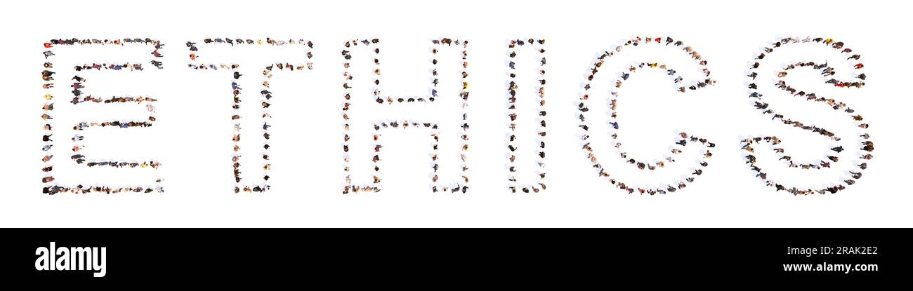 Concept Conceptual Large Community Of People Forming The Word Ethics