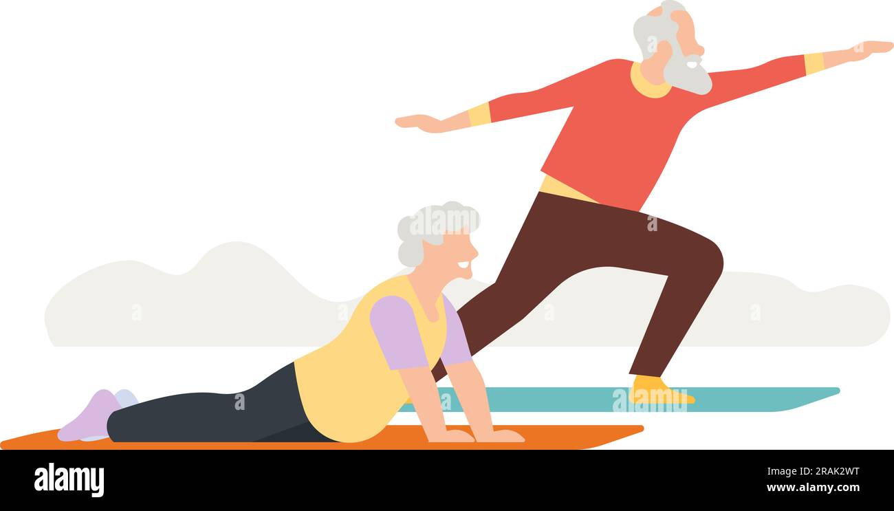 Health retirement park healthy exercise Stock Vector Images - Alamy