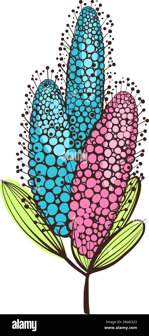 Butterfly bush plant Stock Vector Images - Alamy