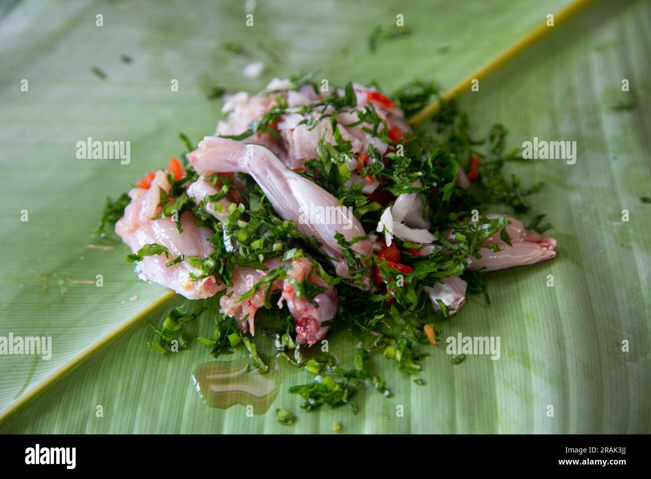 Jungle Frog recipe.The patarashca consists of a dish with ingredients ...
