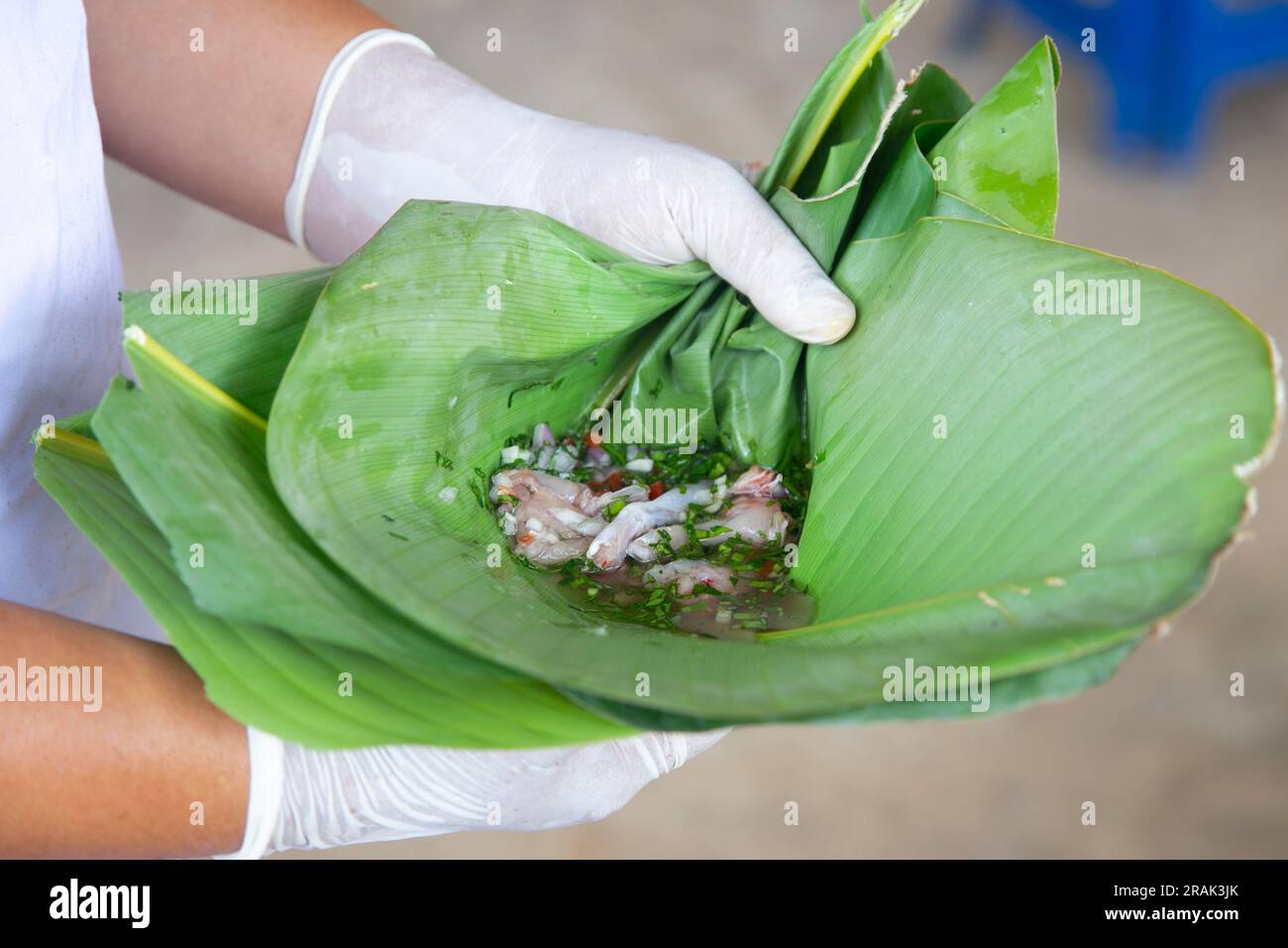 Jungle Frog recipe.The patarashca consists of a dish with ingredients ...