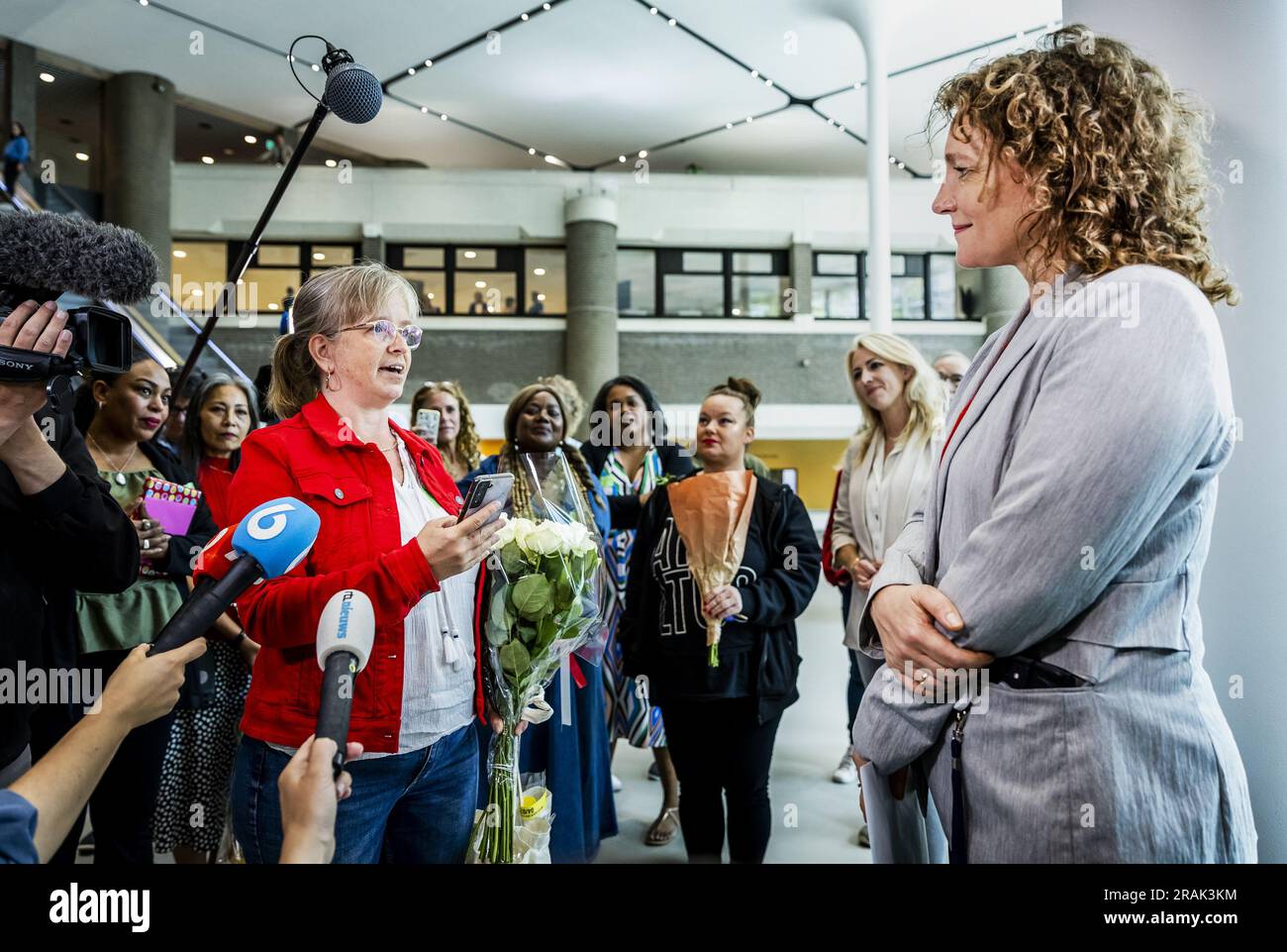 THE HAGUE - Netherlands, 04/07/2023, Parents from the benefits scandal ...