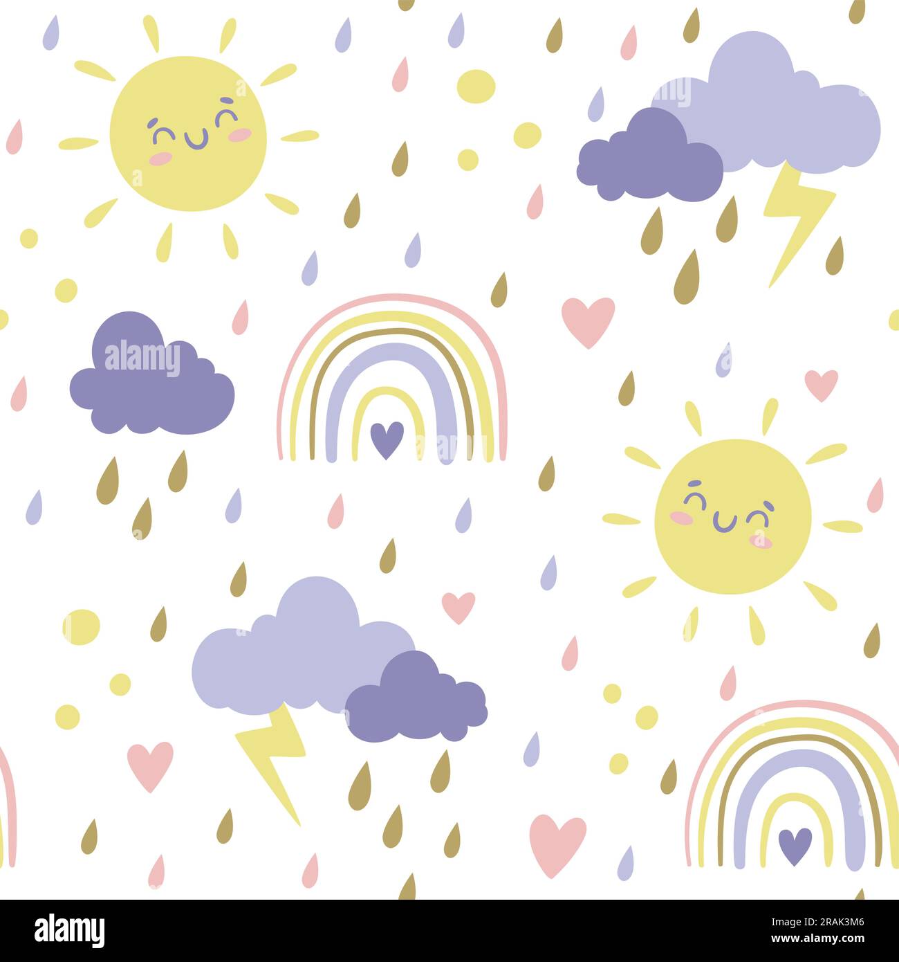 Vector seamless pattern clouds hi-res stock photography and images - Alamy