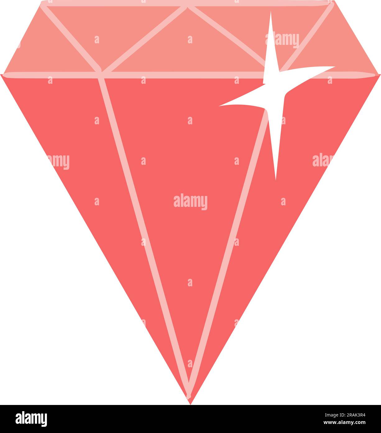 Red diamond icon. Sparkling gem. Wealth symbol Stock Vector Image & Art ...