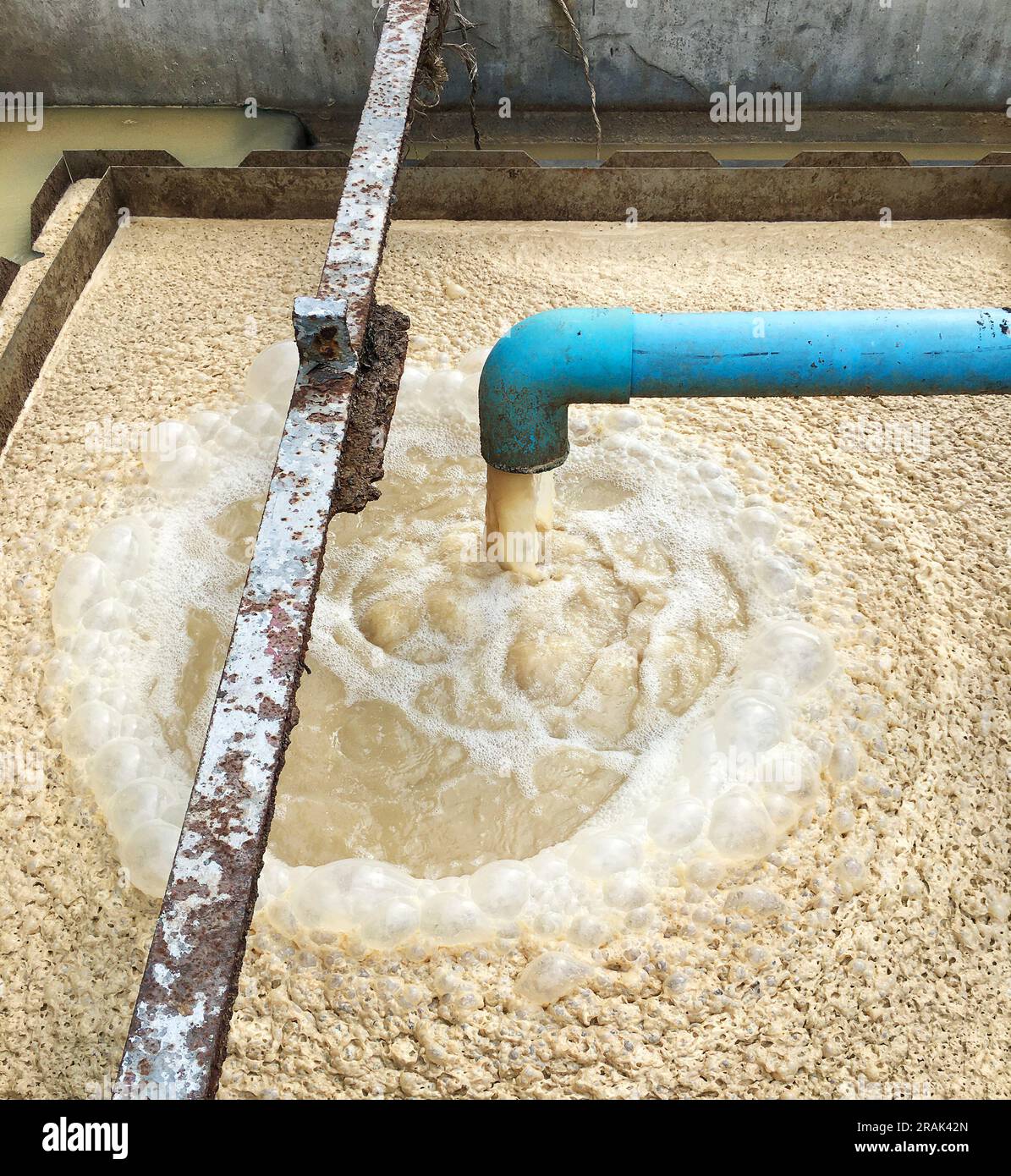 wastewater treatment pond, Wastewater from rubber scrap production to ...