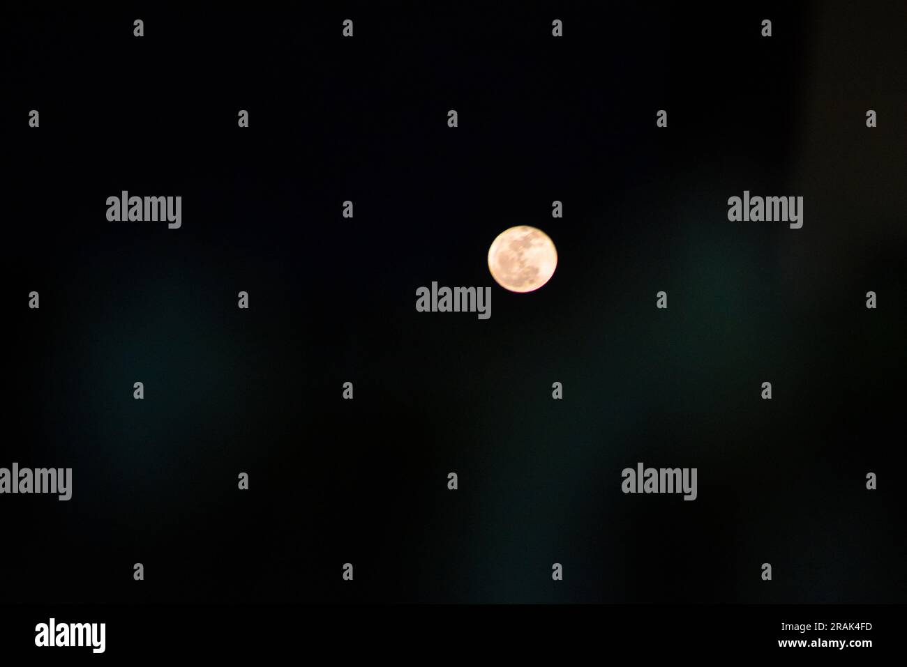 Bandung, West Java, Indonesia. July 4, 2023. The full moon rises in the ...