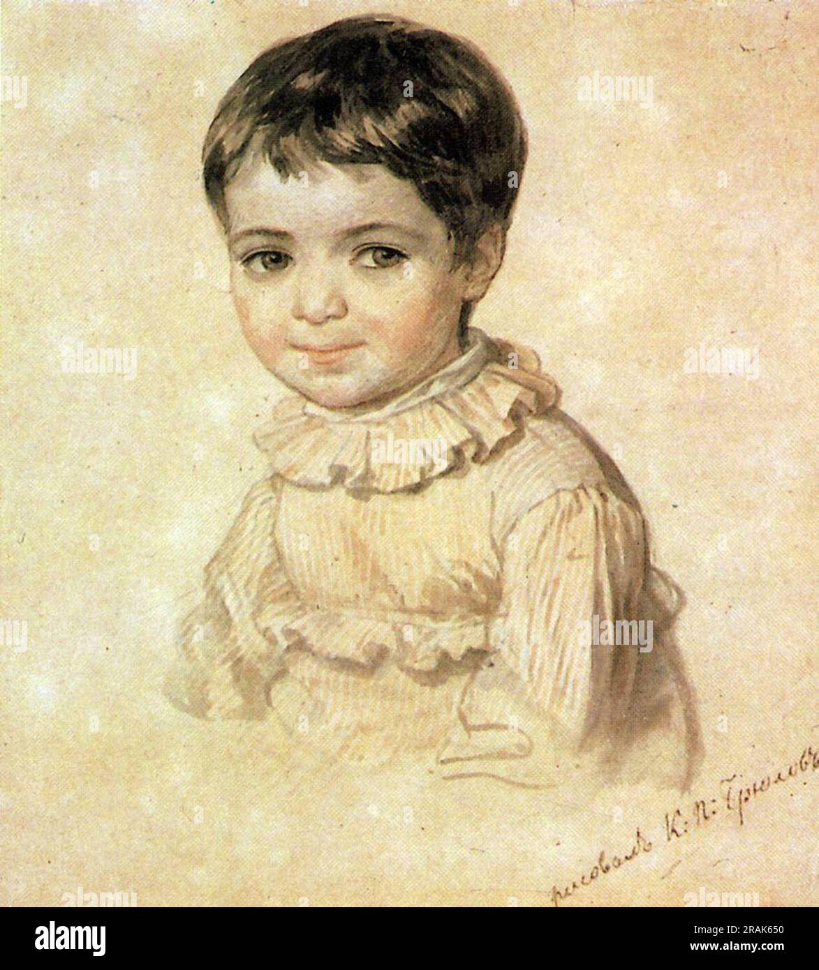 Portrait of Maria Kikina as a Child 1820 by Karl Bryullov Stock Photo - Alamy