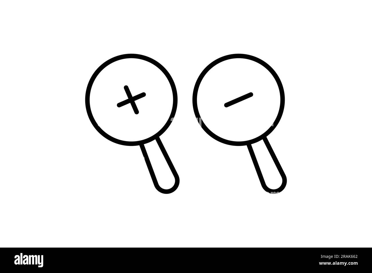 Zoom In and Zoom Out Icon. search, Magnifying glass. Line icon style design. Simple vector ...