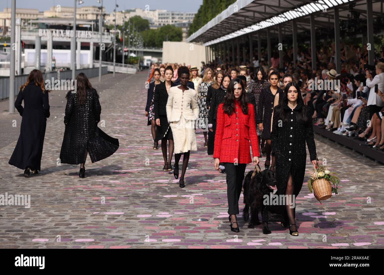 Paris, France. 4th July, 2023. Models present creations of French ...