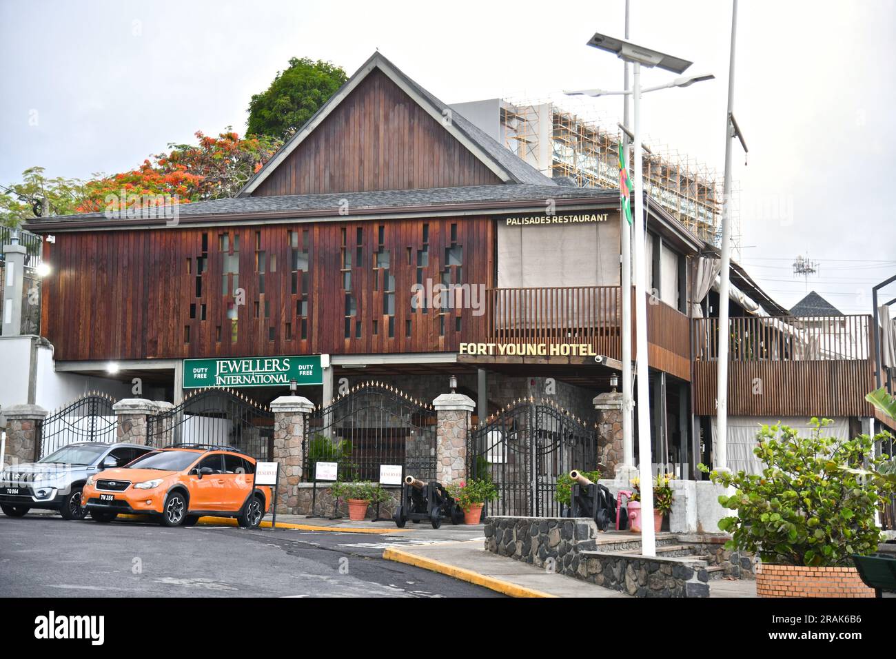 Commonwealth of Dominica colonial style architecture Stock Photo - Alamy