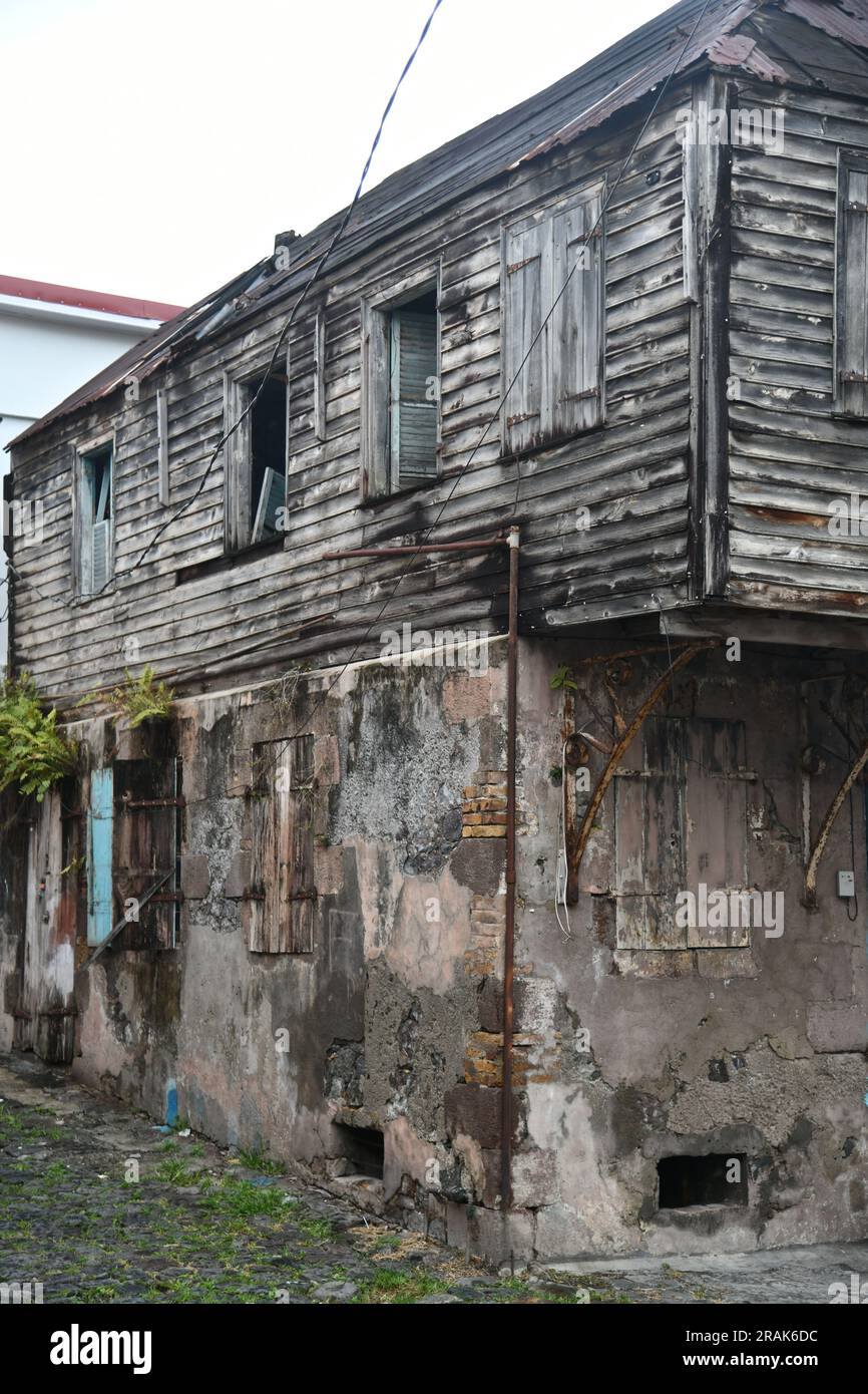 Commonwealth of Dominica colonial style architecture Stock Photo - Alamy