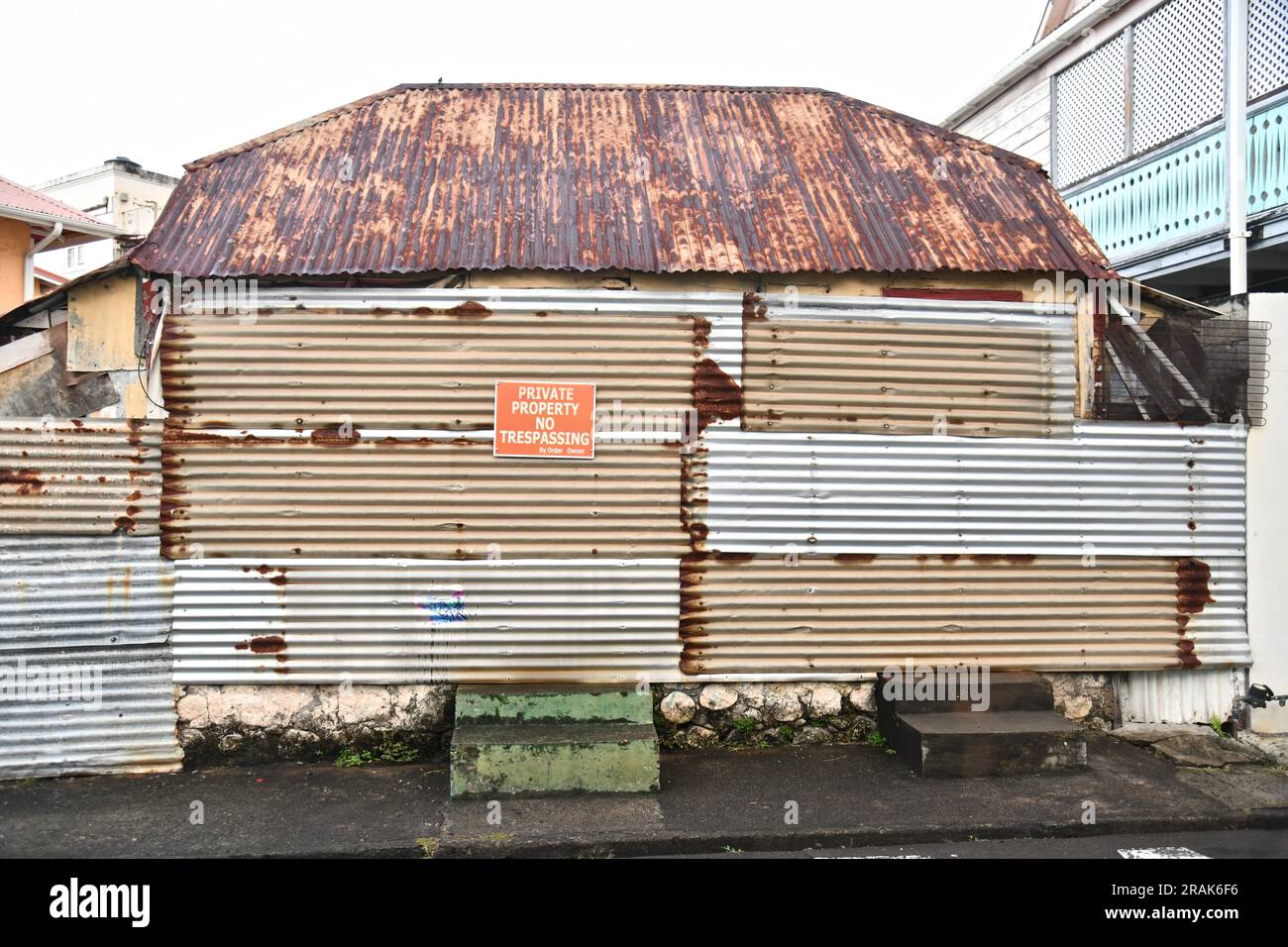 Commonwealth of Dominica colonial style architecture Stock Photo - Alamy