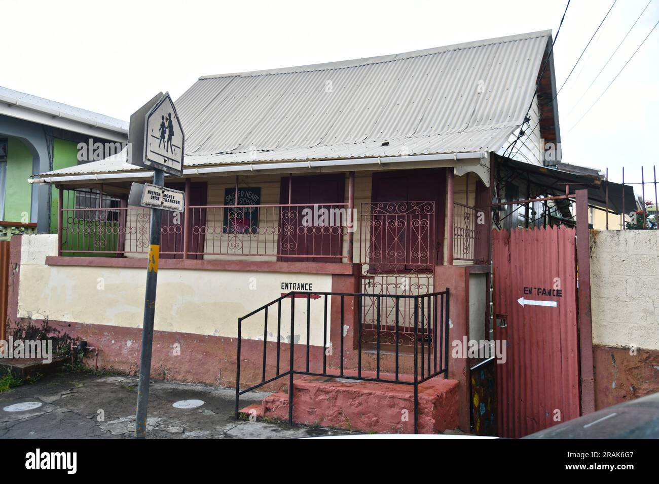 Commonwealth of Dominica colonial style architecture Stock Photo - Alamy