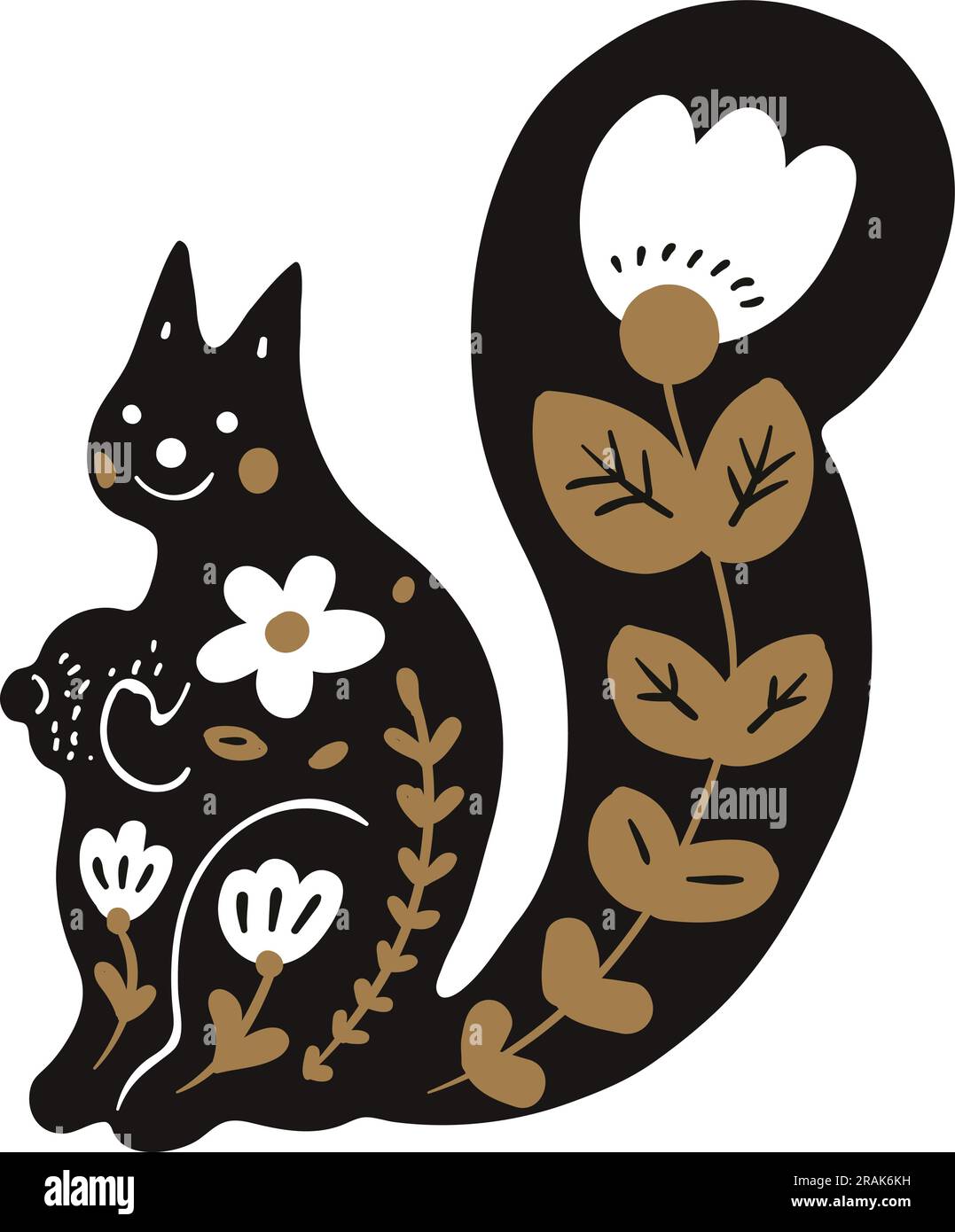 Squirrel folk art hi-res stock photography and images - Alamy