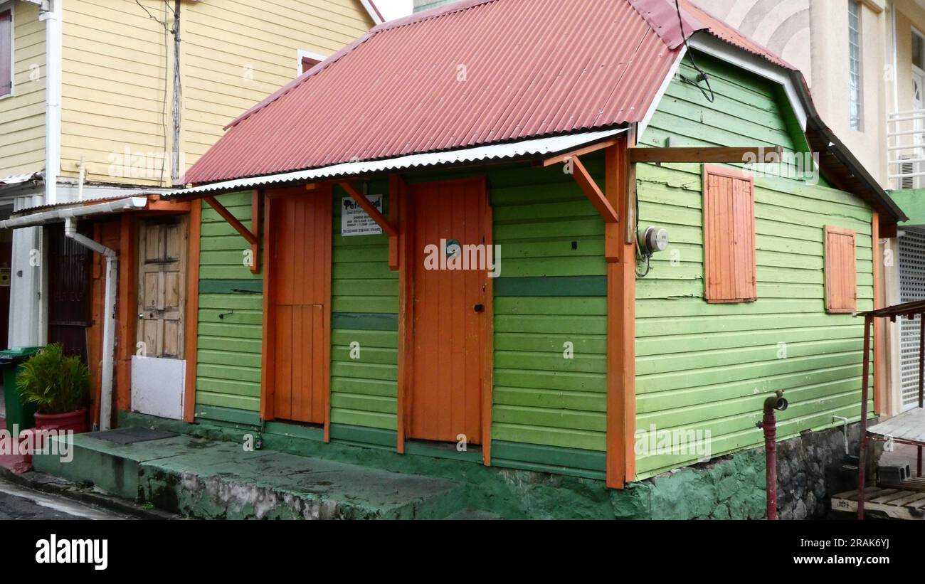 Commonwealth of Dominica colonial style architecture Stock Photo - Alamy