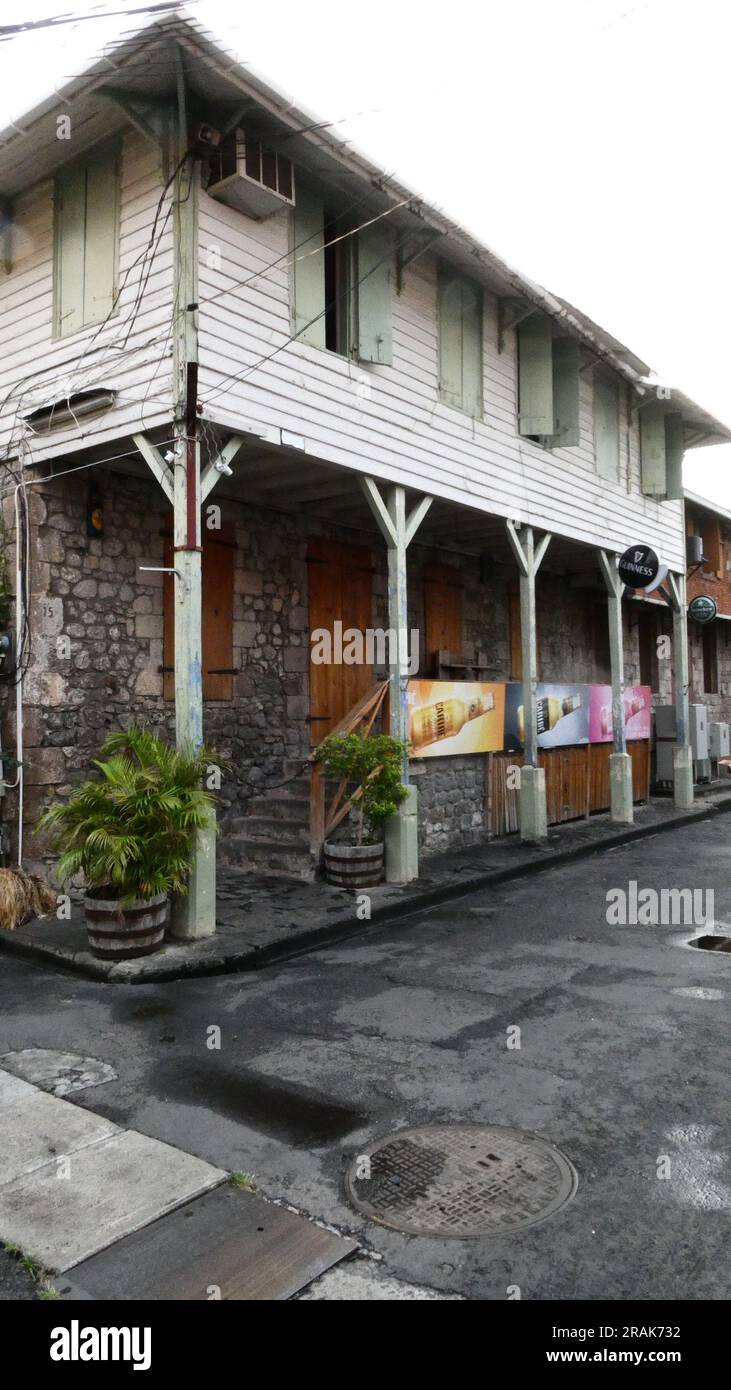 Commonwealth of Dominica colonial style architecture Stock Photo - Alamy