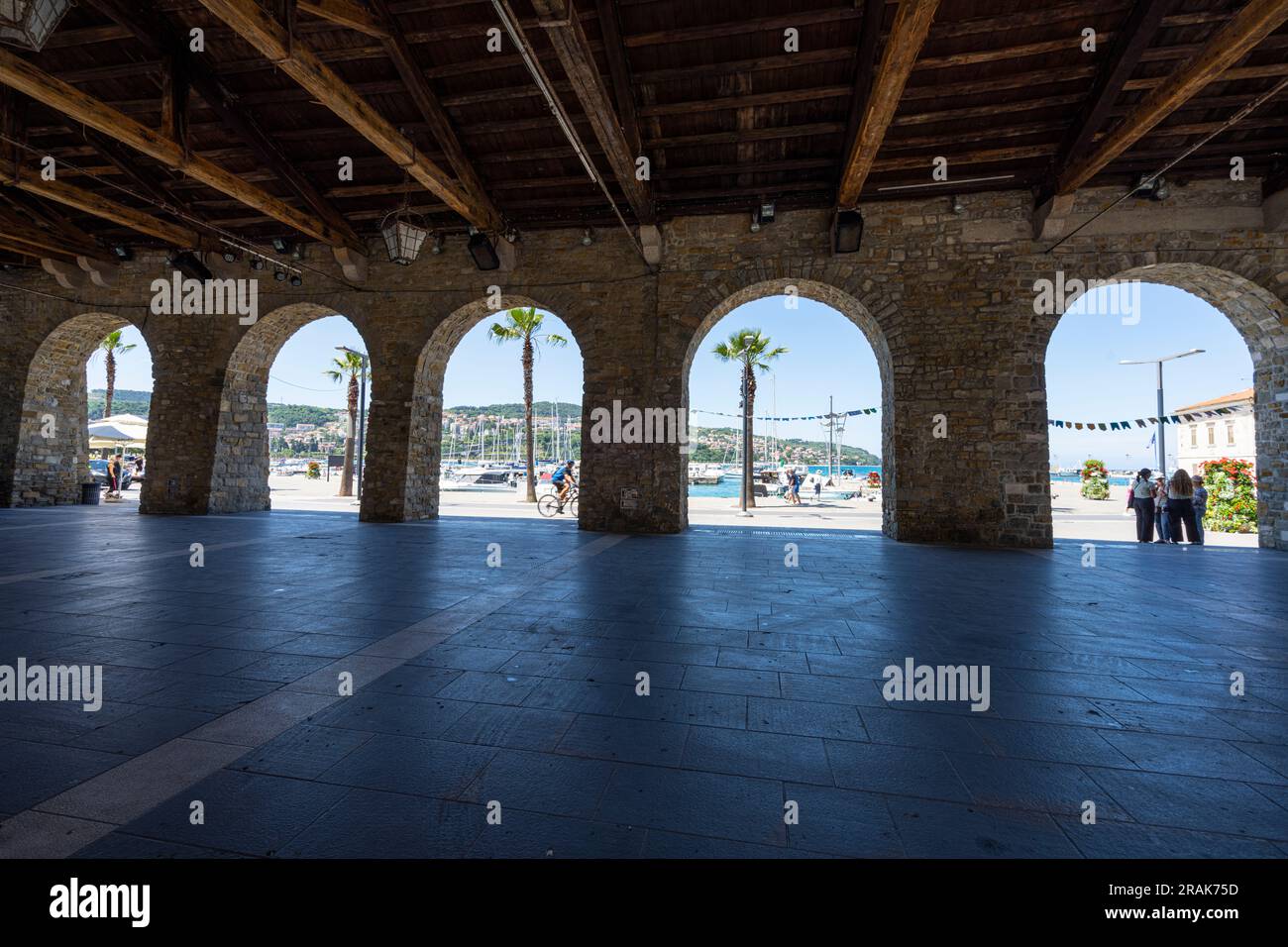 Koper, Slovenia. July 2, 2023. Ancient warehouse of S. Marco salt in ...