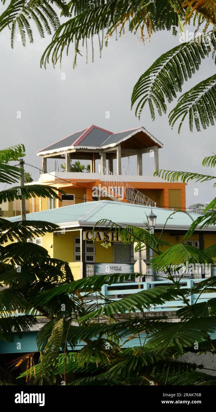 Commonwealth of Dominica colonial style architecture Stock Photo - Alamy