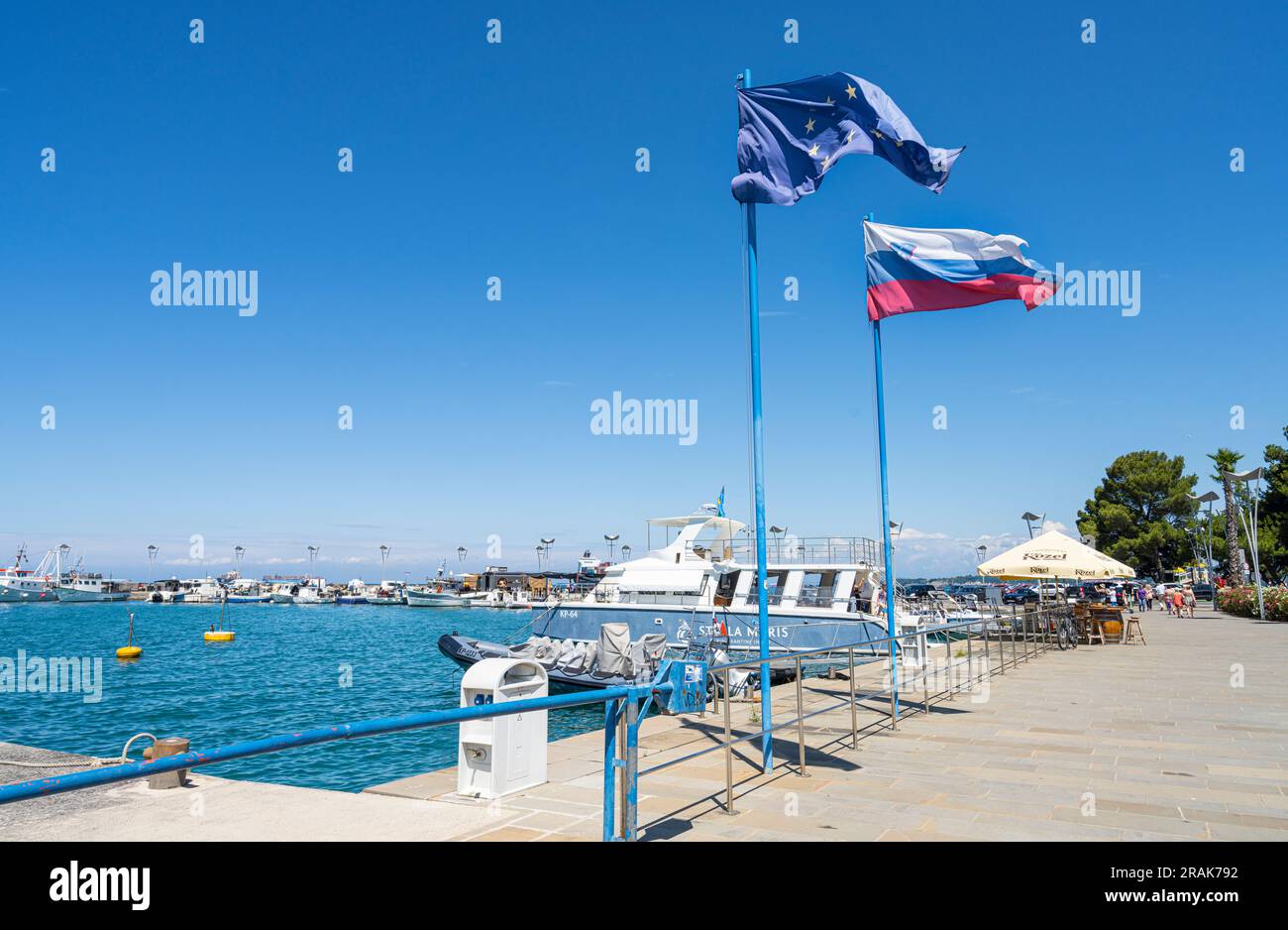 Koper, Slovenia. July 2, 2023. the border crossing in the marina in the ...