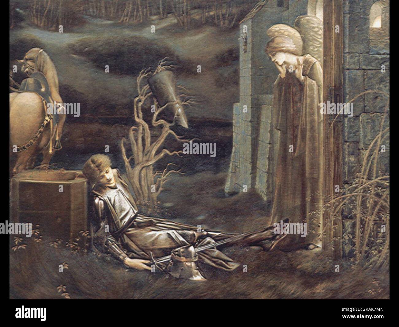 The Dream of Launcelot at the Chapel of the San Graal 1896 by Edward ...