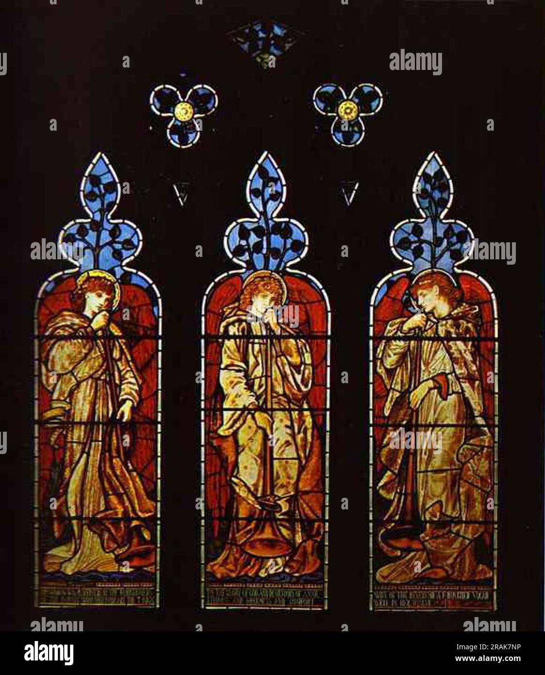 Three Trumpeting Angels 1869 by Edward Burne-Jones Stock Photo - Alamy