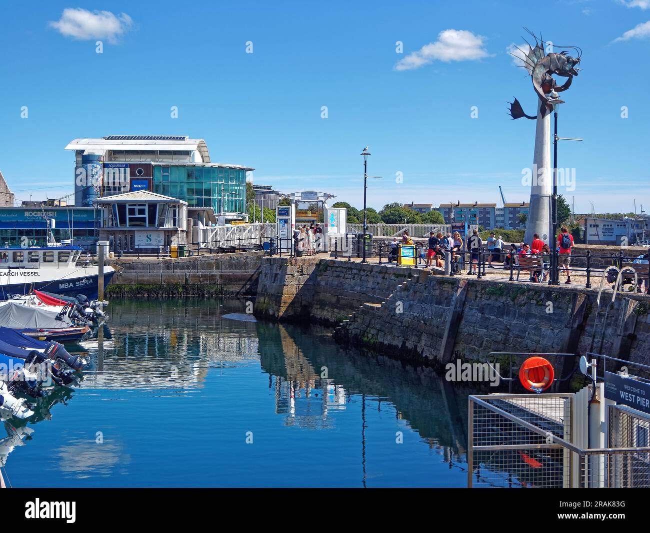 UK, Devon, Plymouth, The Barbican, Sutton Harbour, National Marine ...