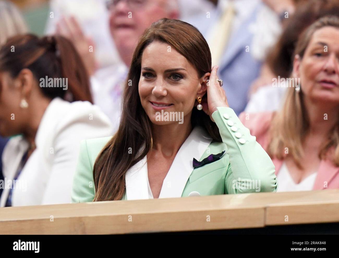 The Princess of Wales in the royal box on day two of the 2023 Wimbledon ...