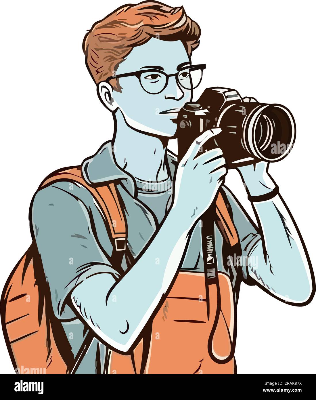 One person working outdoors Stock Vector Images - Alamy