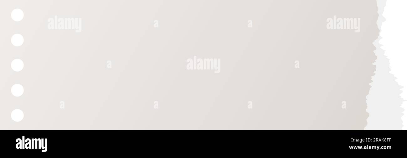 Ripped paper strip. Notebook sheet torn edge Stock Vector Image & Art ...