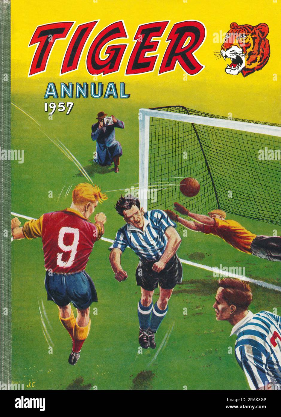 Front cover of a vintage Tiger Annual from 1957. Tiger was a British ...