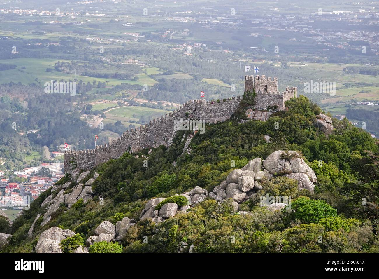 The Castelo dos Mouros, or Castle of the Moors on the Sintra Hills ...