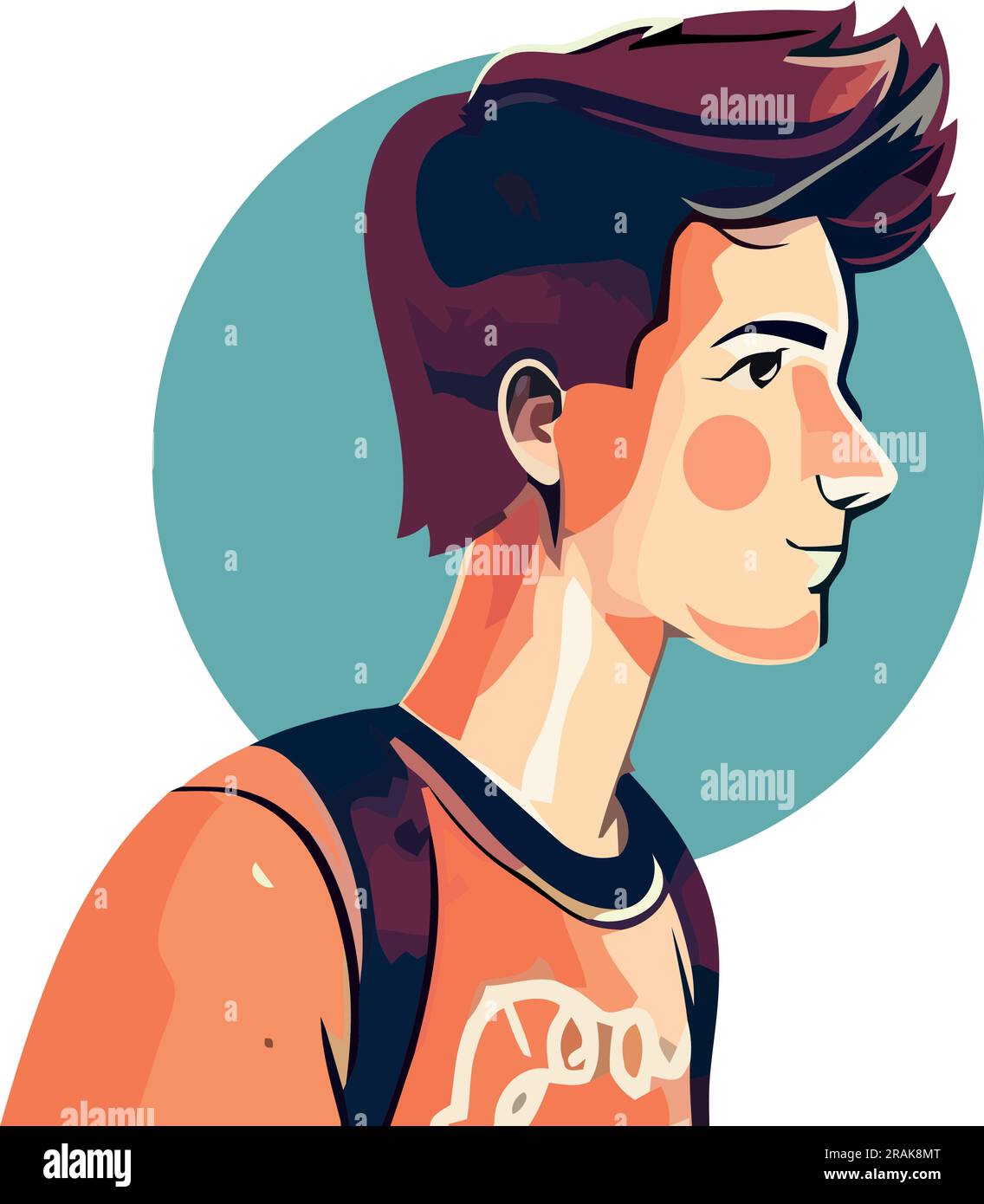 Cheerful man smiling, vector illustration Stock Vector Image & Art - Alamy