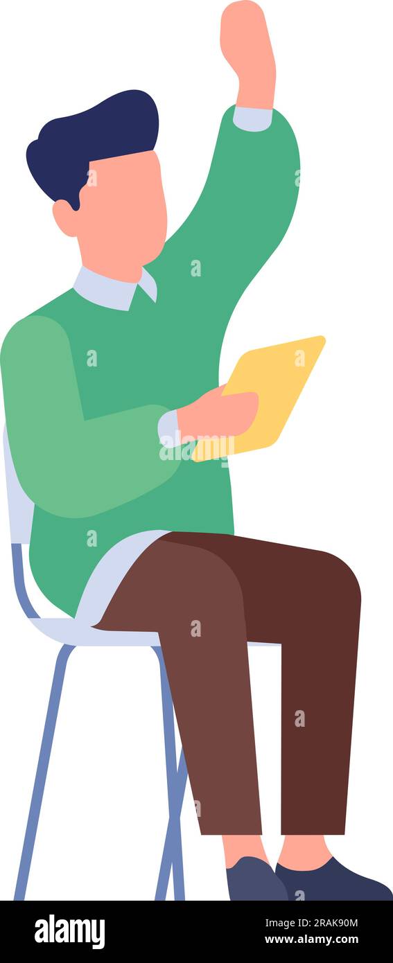 Cheerful man holding hands Stock Vector Images - Alamy