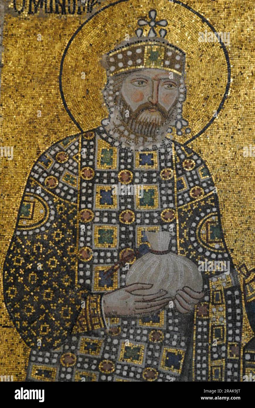 Mosaic of Emperor Constantine IX 1050 by Byzantine Mosaics Stock Photo ...