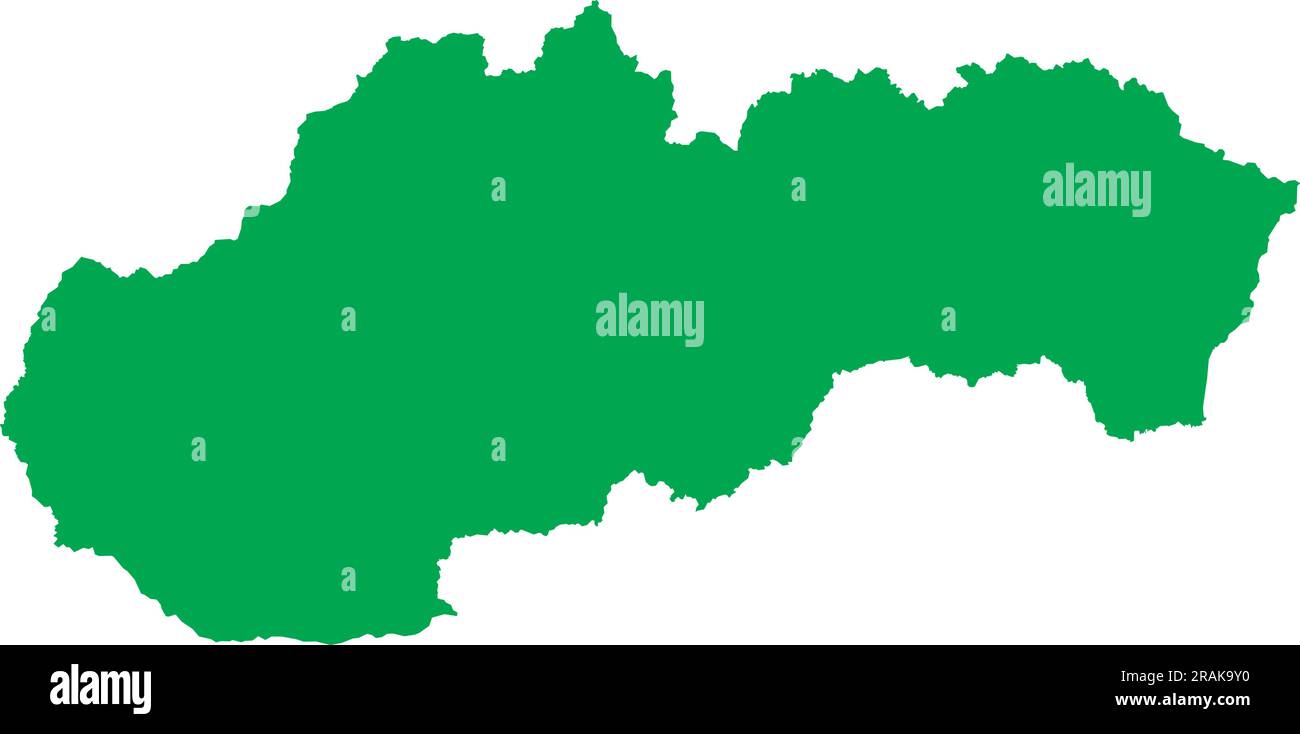 GREEN CMYK color map of SLOVAKIA Stock Vector Image & Art - Alamy