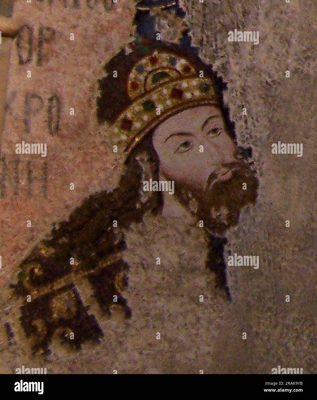 Isaac Komnenos the Porphyrogennetos 1320 by Byzantine Mosaics Stock ...