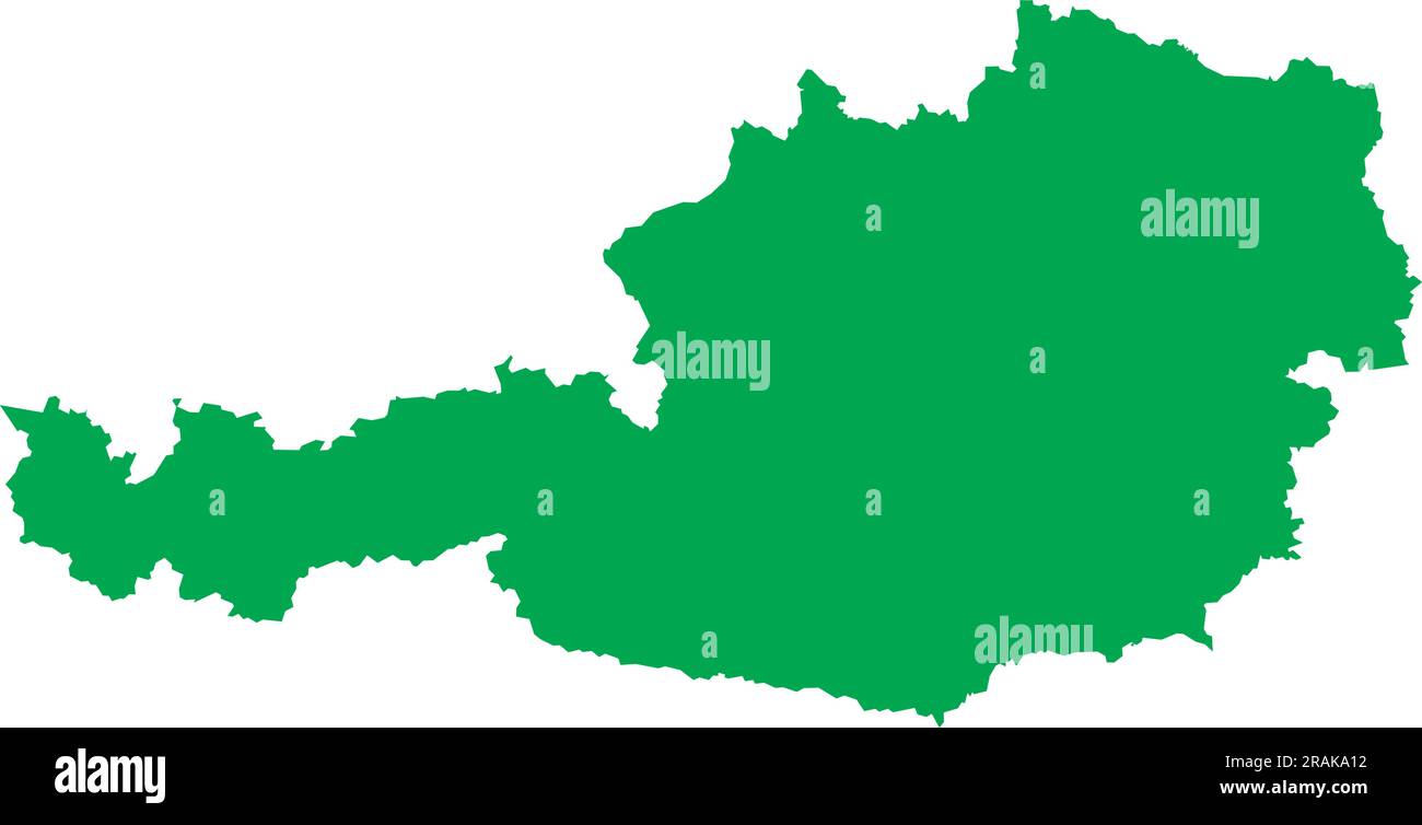GREEN CMYK color map of AUSTRIA Stock Vector Image & Art - Alamy