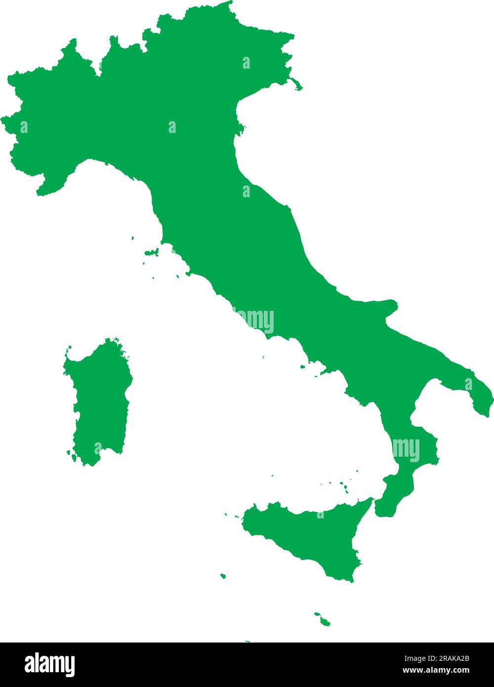 GREEN CMYK color map of ITALY Stock Vector Image & Art - Alamy