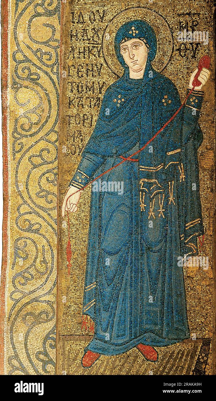The Annunciation. Virgin Mary 1030 by Byzantine Mosaics Stock Photo - Alamy