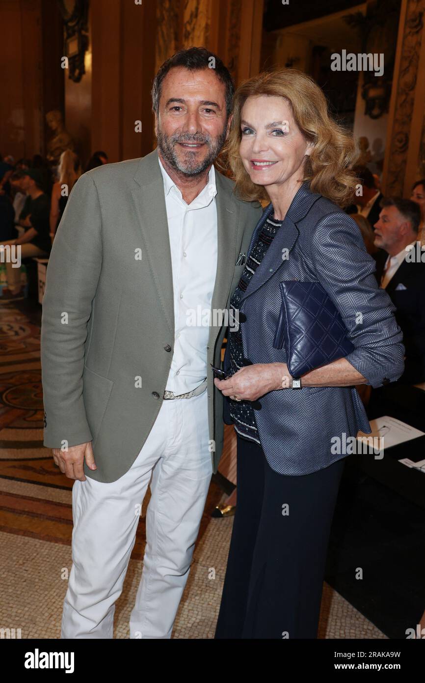 Paris, France, July 4, 2023. Bernard Montiel and Cyrielle Clair attends ...