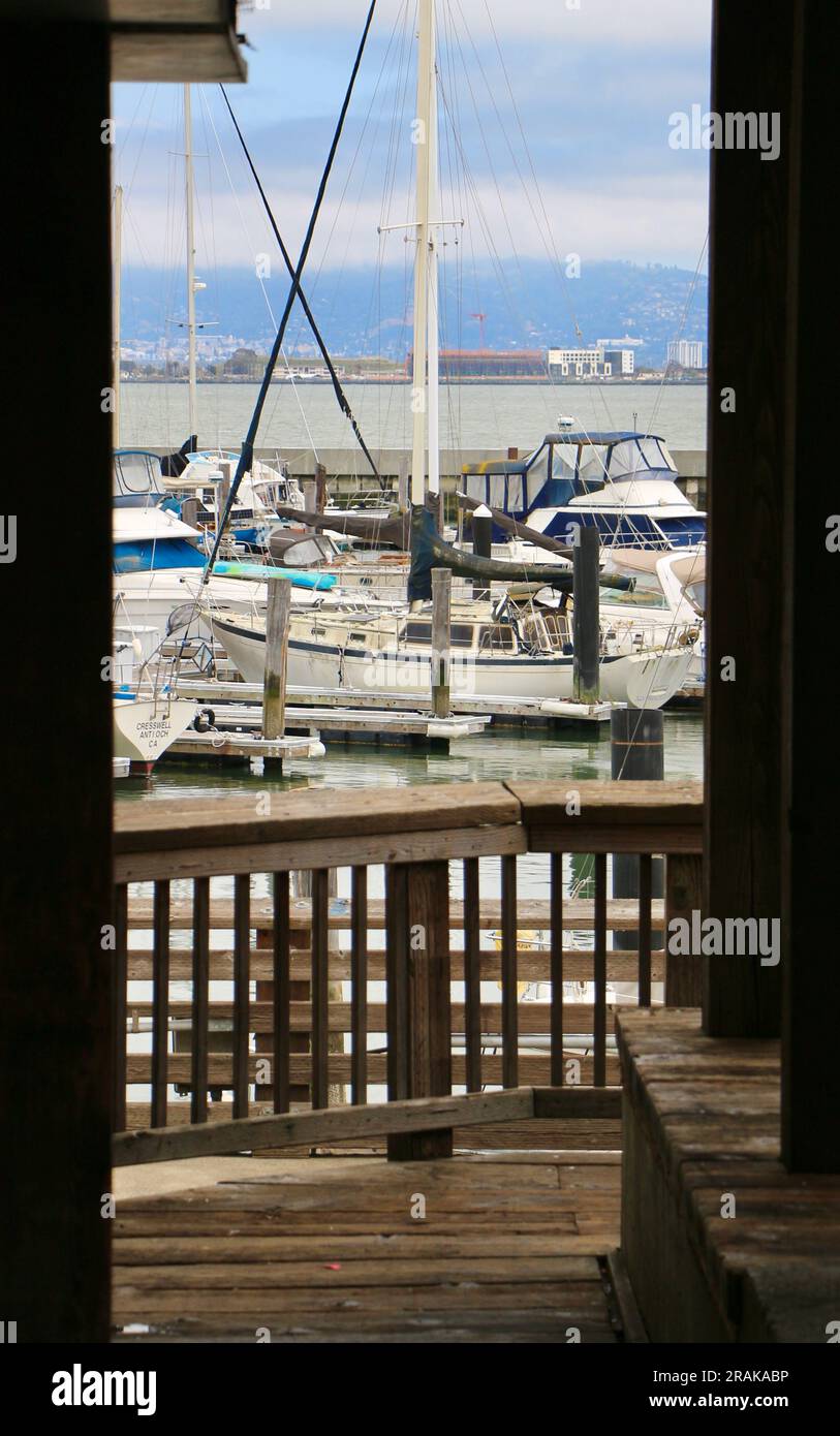 Landscape view Pier 39 marina San Francisco California USA Stock Photo ...