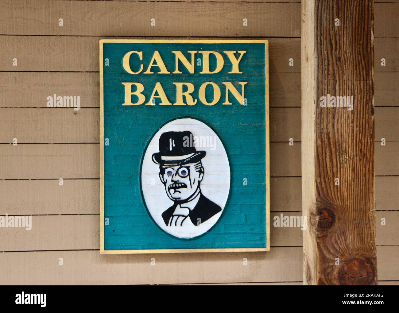 Sign for The Candy Baron confectionary shop Pier 39 Fisherman's Wharf ...