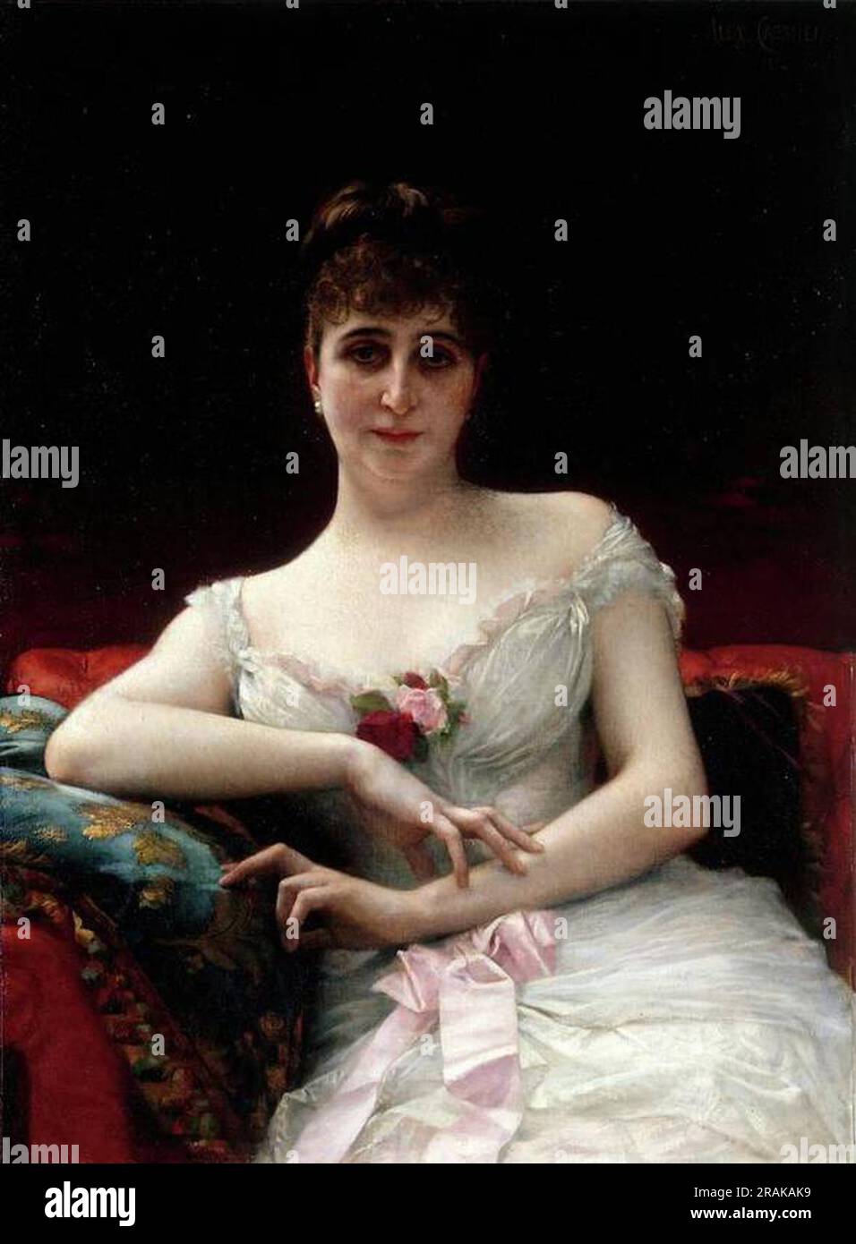 Portrait de Madame Edouard Hervé 1884 by Alexandre Cabanel Stock Photo ...